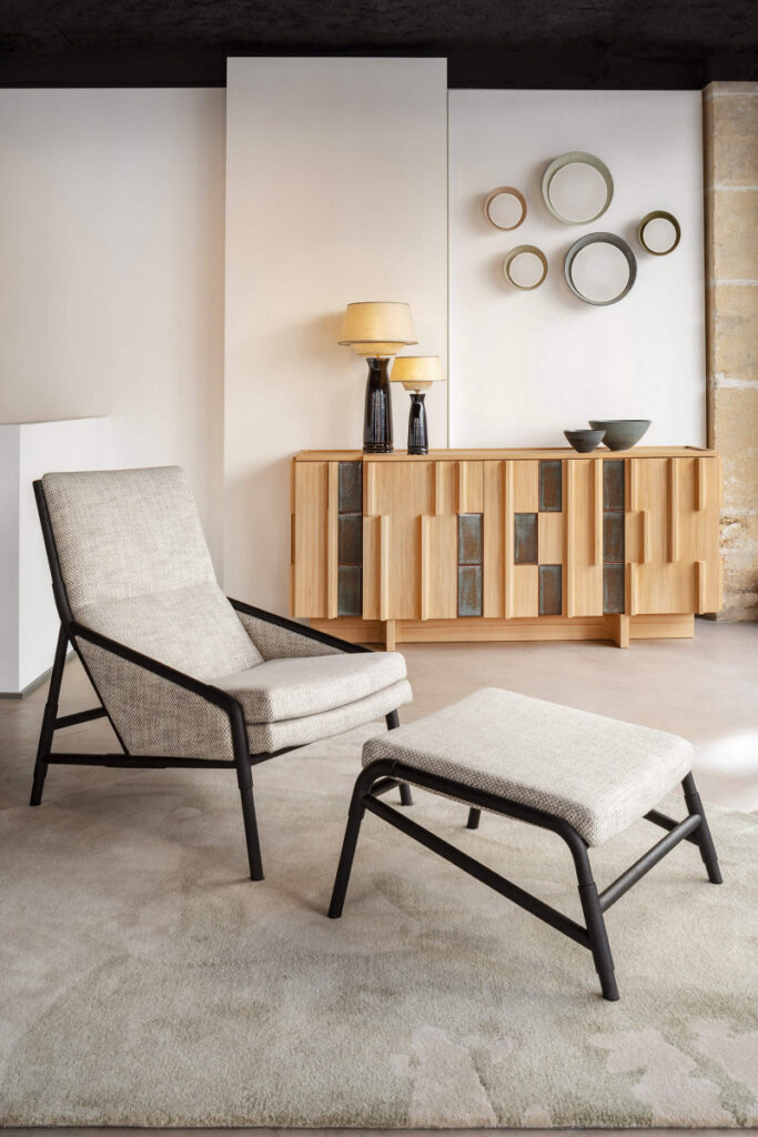 BILBAO ARMCHAIR + FOOTSTOOL - Gotham Notting Hill